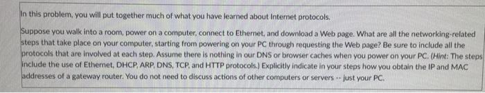 Solved In this problem, you will put together much of what | Chegg.com