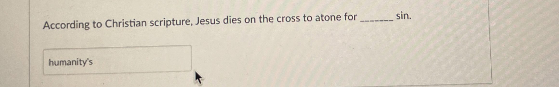 Solved According to Christian scripture, Jesus dies on the | Chegg.com