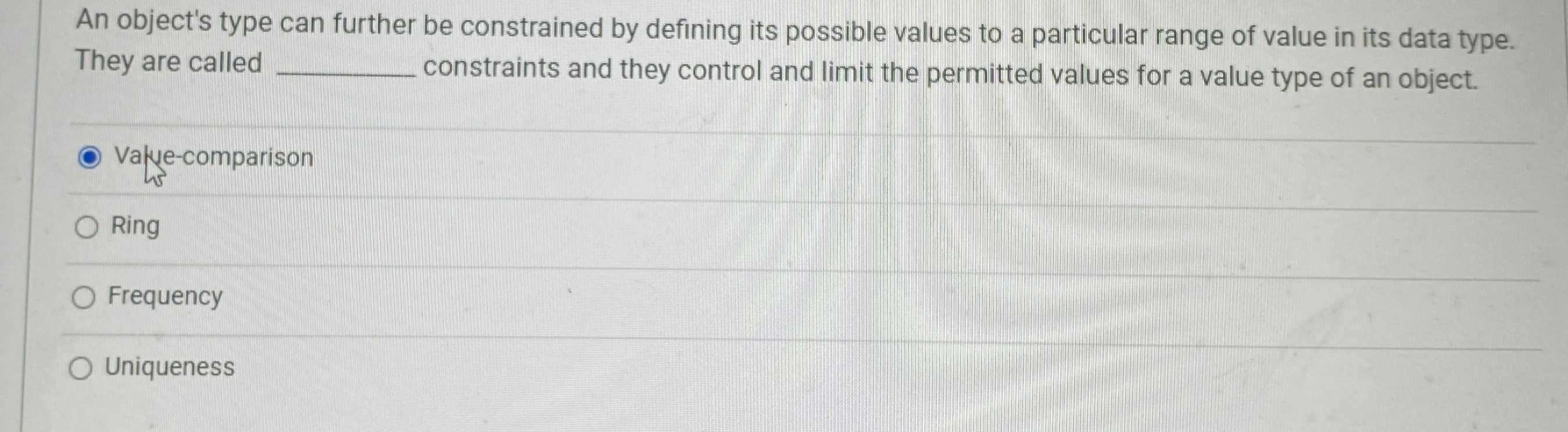 Solved An object's type can further be constrained by | Chegg.com