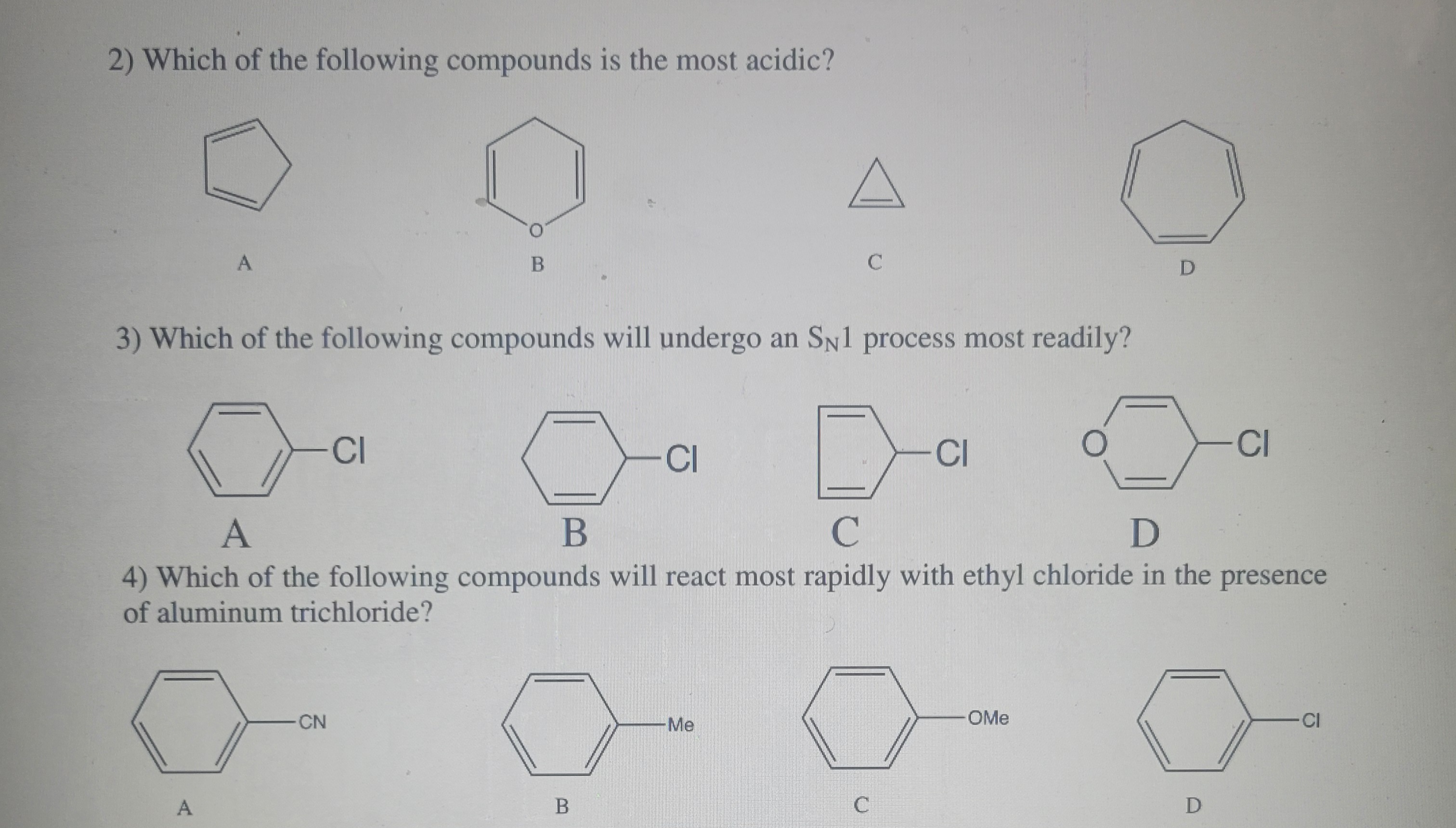 Solved Which of the following compounds is the most | Chegg.com