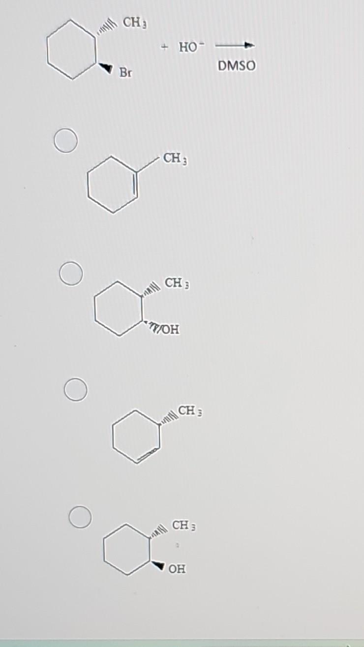 Solved +HO− DMSO | Chegg.com