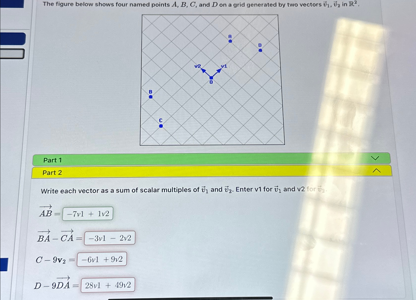 Solved The figure below shows four named points A,B,C, ﻿and | Chegg.com