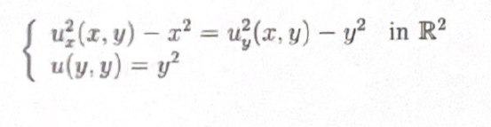 Solved ux2(x,y)-x2=uy2(x,y)-y2 in R2u(y,y)=y2 ﻿ how to | Chegg.com