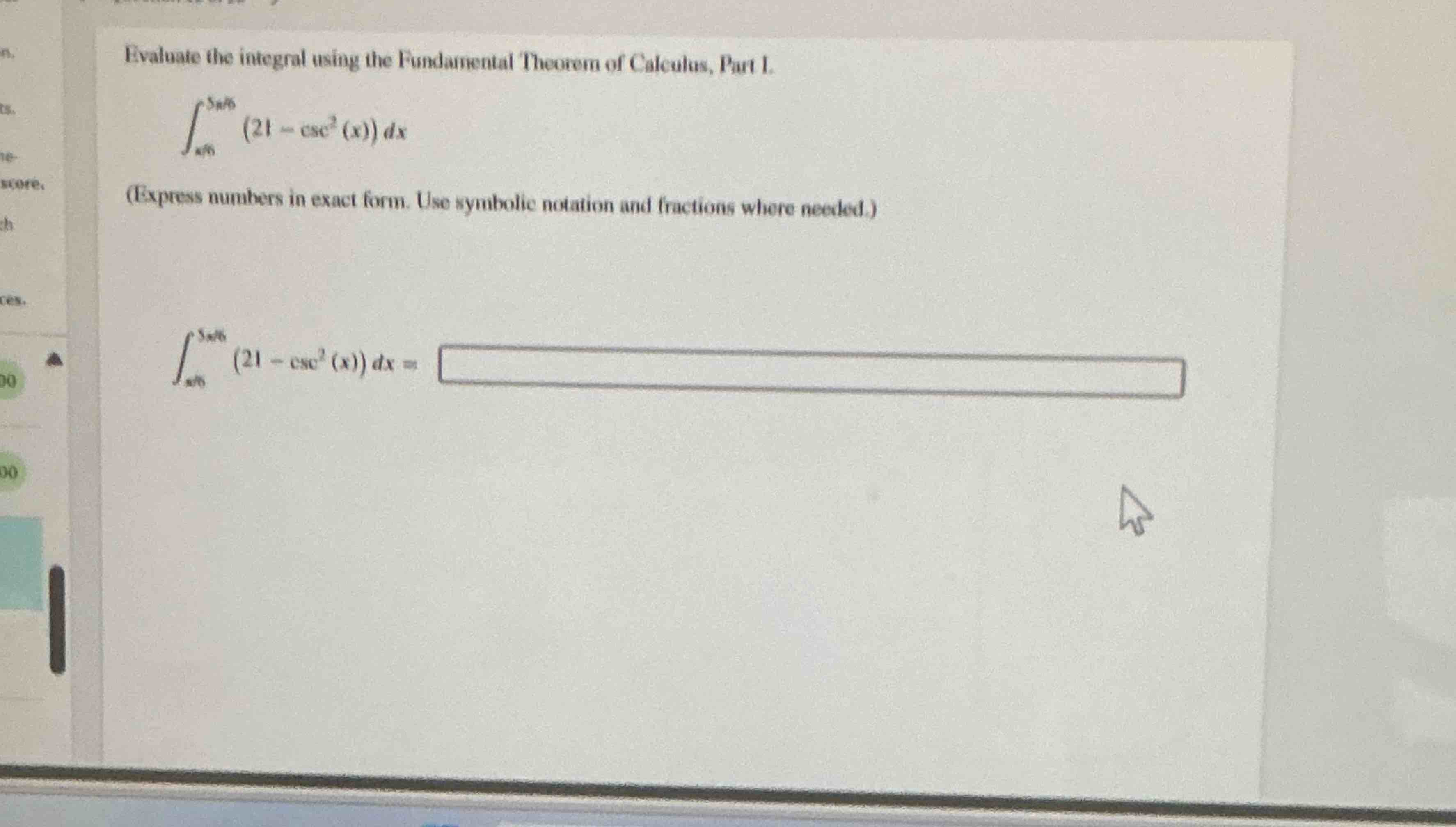 Solved Evaluate the integral using the Fundamental Theorem | Chegg.com