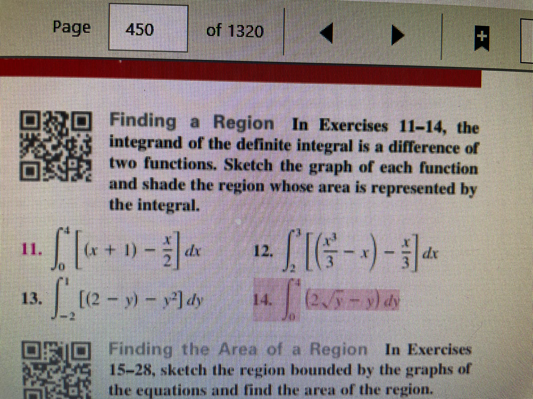 Solved Page450of 1320Finding a Region In Exercises 11-14, | Chegg.com