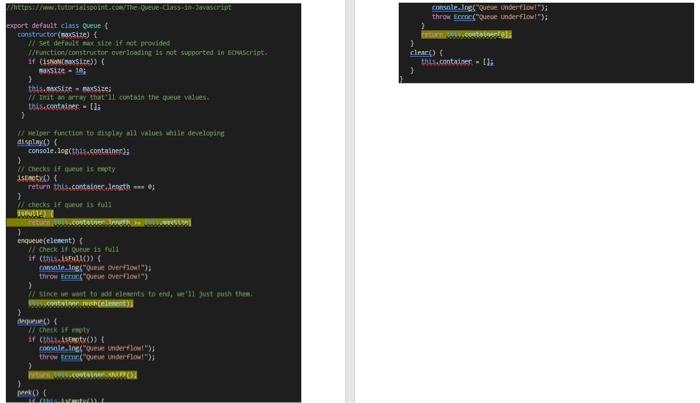 here is the QUEUE javascript code . I want unit test | Chegg.com
