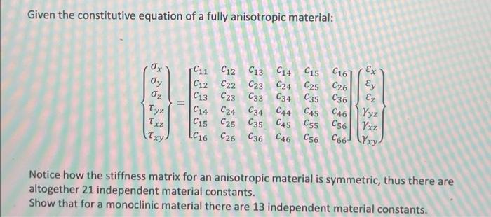 Solved Given the constitutive equation of a fully | Chegg.com