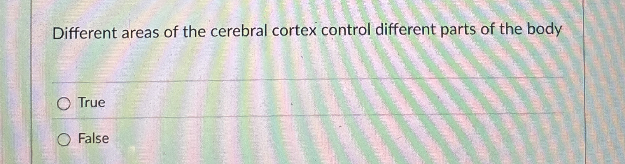 Different areas of the cerebral cortex control | Chegg.com