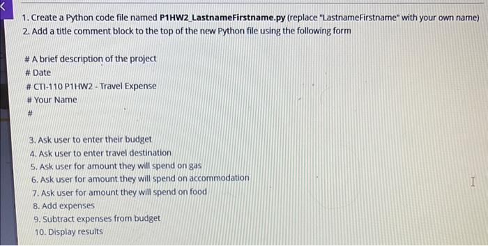 Solved 1. Create a Python code file named | Chegg.com