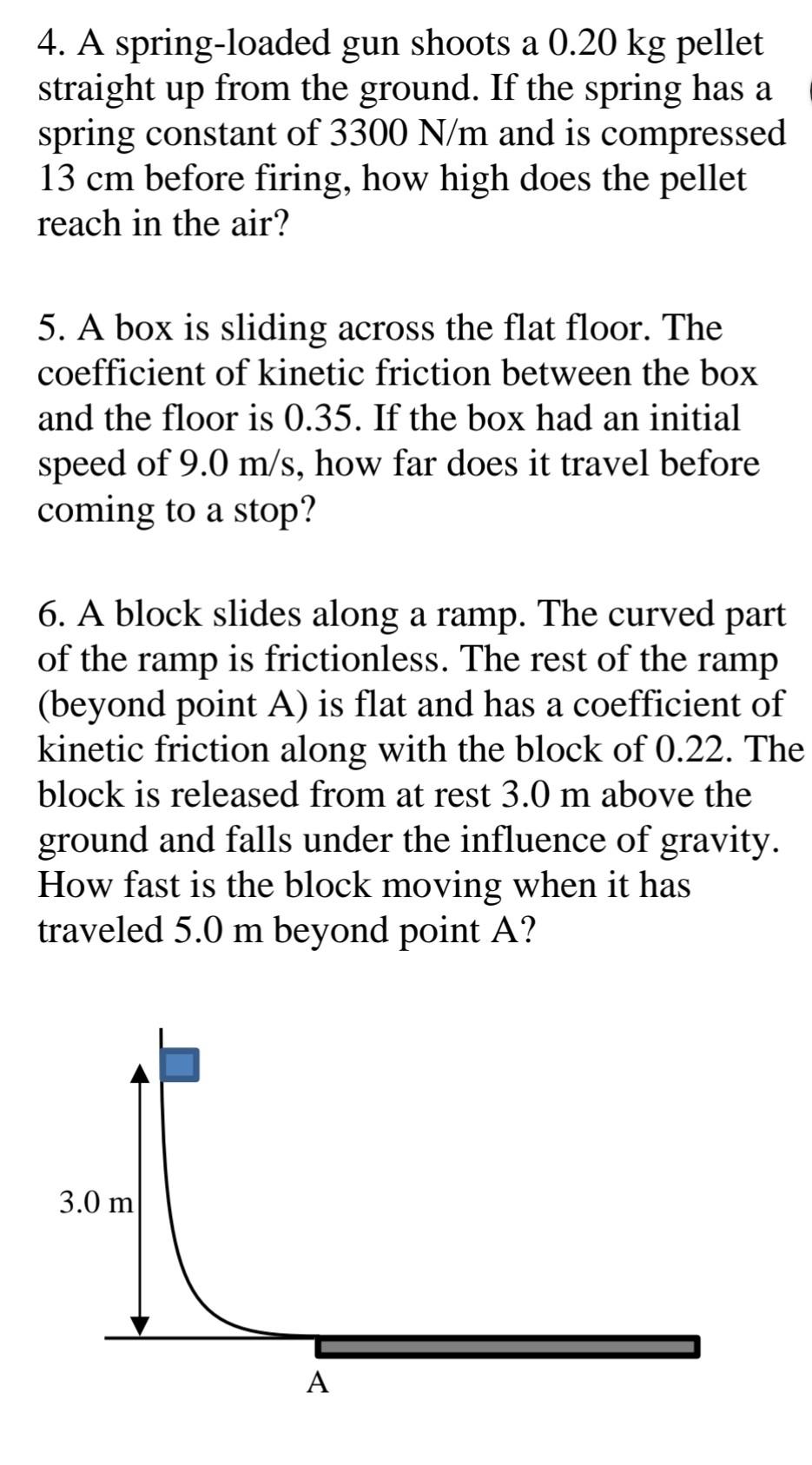 Solved 4. A spring-loaded gun shoots a 0.20 kg pellet | Chegg.com