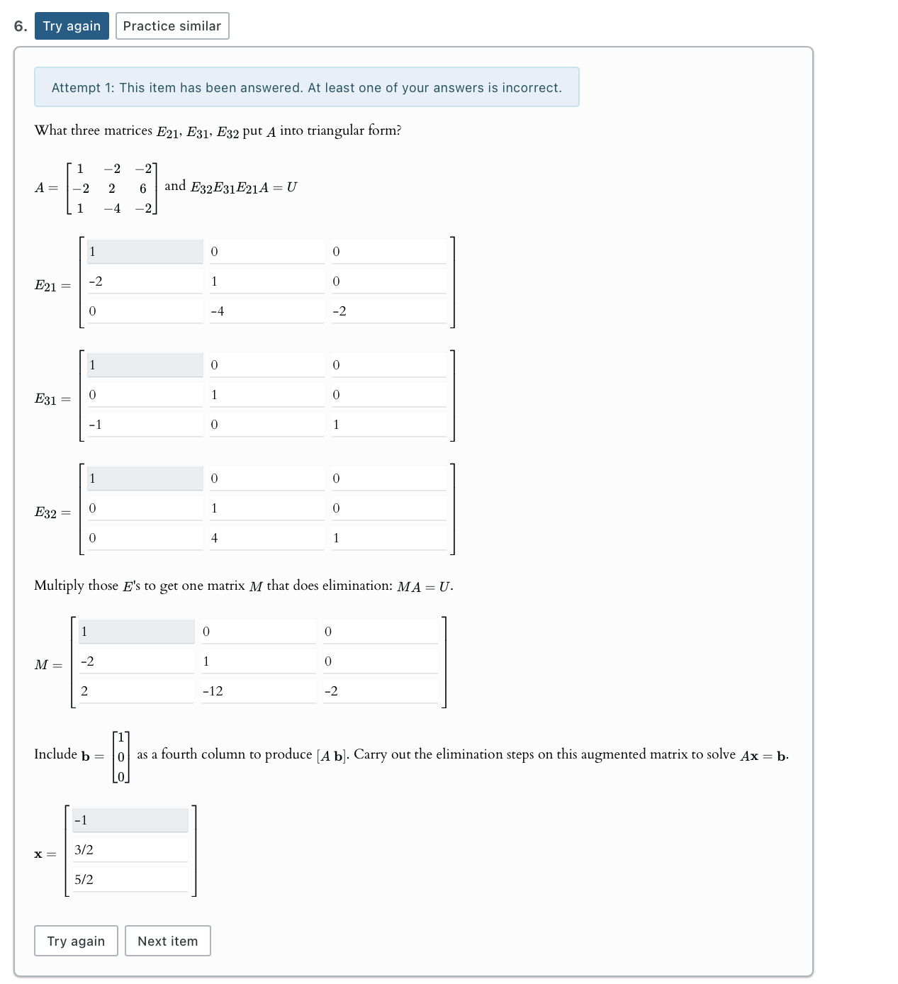 Please help me solve or figure out where I went wrong | Chegg.com ...