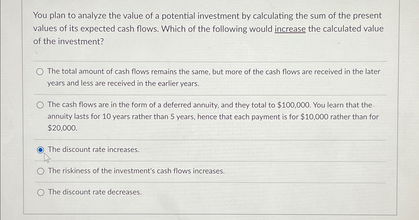 Solved You plan to analyze the value of a potential | Chegg.com