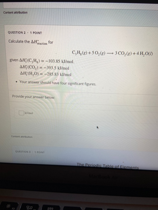Solved Content attribution QUESTION 2 - 1 POINT Calculate | Chegg.com