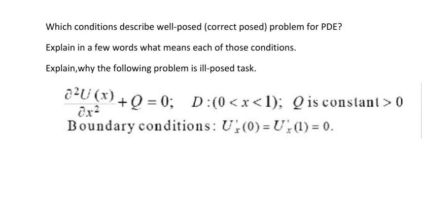Solved Which conditions describe well-posed (correct posed) | Chegg.com
