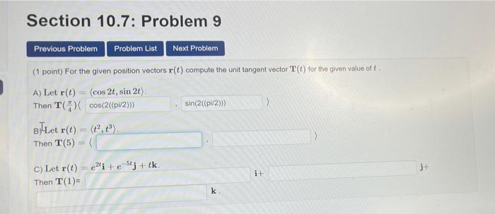 Solved Section 10.7: Problem 9 Previous Problem Probler List | Chegg.com