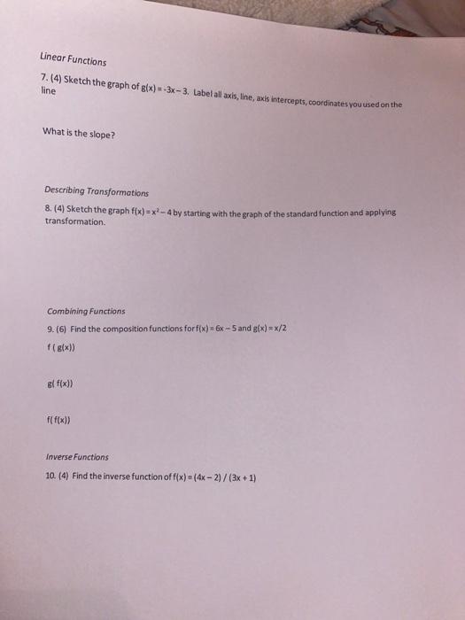 Solved Graphs of Functions 5. (4) Graph the piecewise | Chegg.com