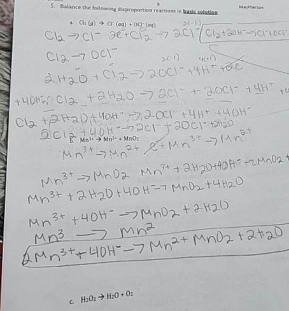 Solved Balance the following disproportion reactions inbasic | Chegg.com