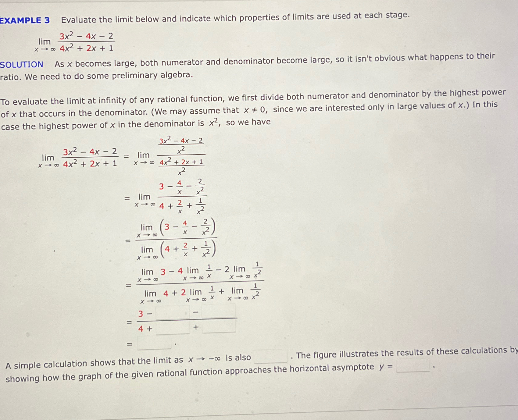 Solved EXAMPLE 3 ﻿Evaluate the limit below and indicate | Chegg.com