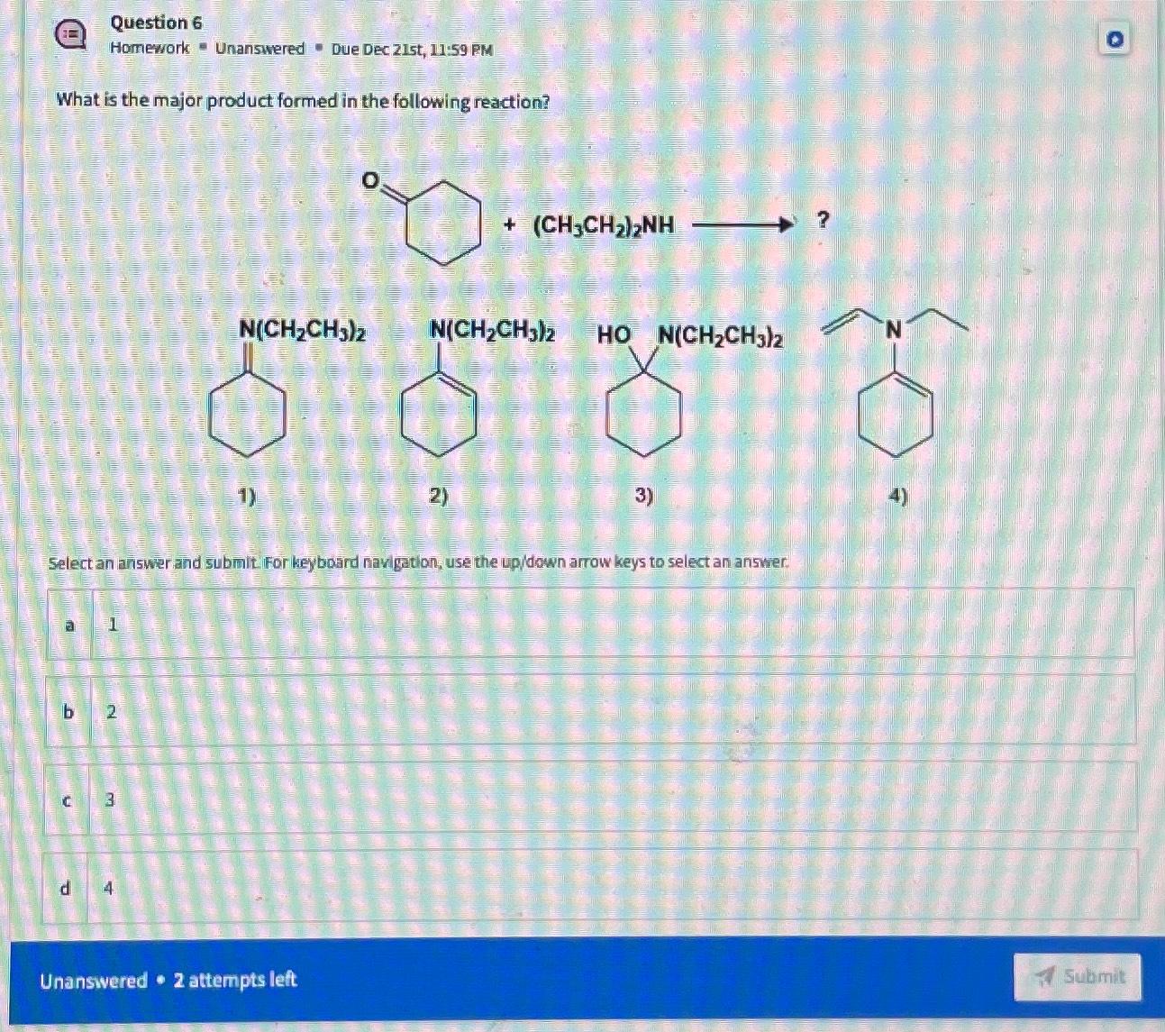 Solved Question 6Homework = ﻿Unanswered - ﻿Due Dec | Chegg.com
