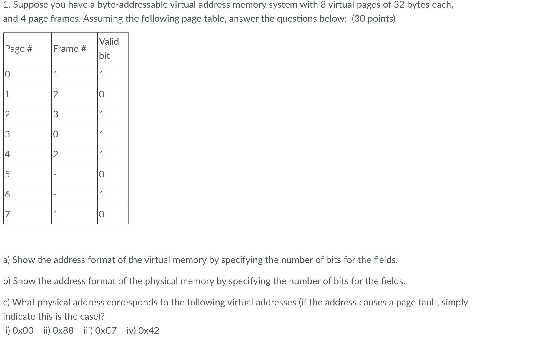 Solved 1. ﻿Suppose you have a byte-addressable virtual | Chegg.com