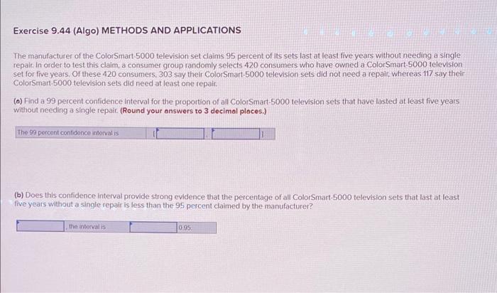 Solved Exercise 9.44 (Algo) METHODS AND APPLICATIONS The | Chegg.com