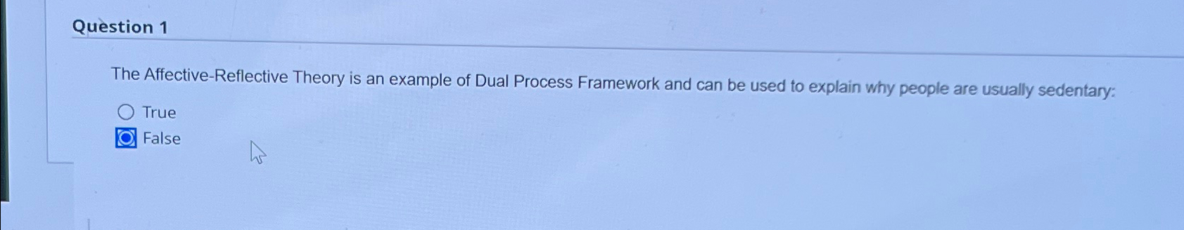 Solved Question 1The Affective-Reflective Theory is an | Chegg.com