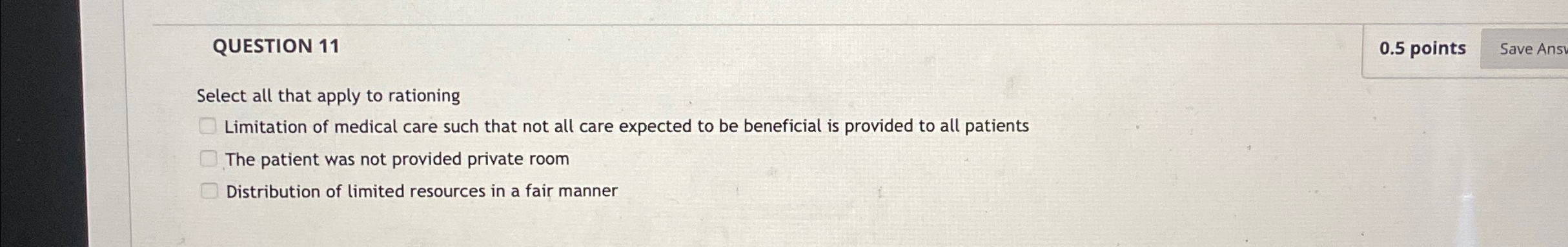 Solved QUESTION 110.5 ﻿pointsSelect all that apply to | Chegg.com