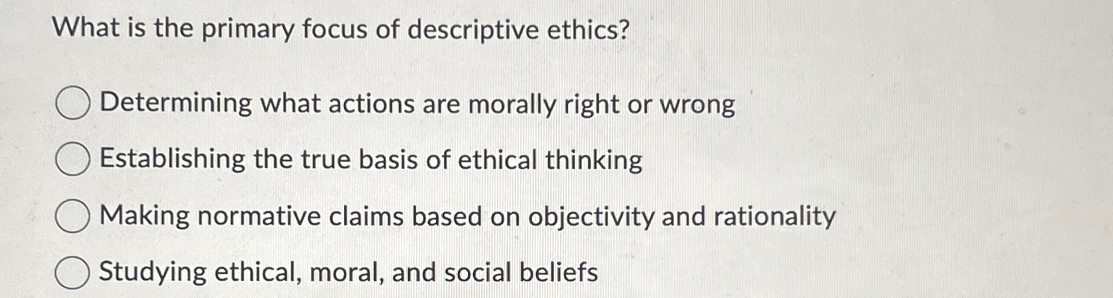 Solved What is the primary focus of descriptive | Chegg.com