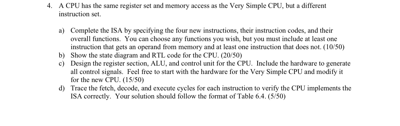 Solved A CPU has the same register set and memory access as | Chegg.com