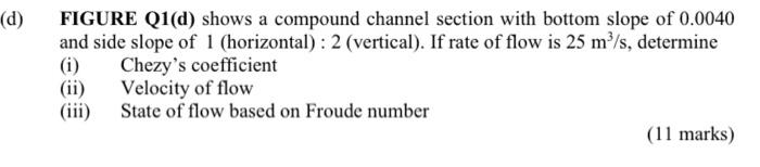 Solved 4 m 3 m FIGURE Q1(d) m (d) FIGURE Q1(d) shows a | Chegg.com
