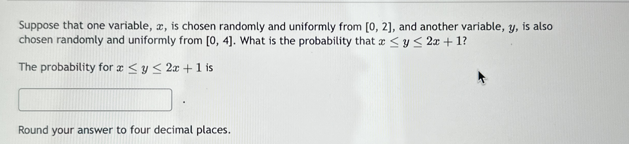 Solved Suppose that one variable, x, ﻿is chosen randomly and | Chegg.com
