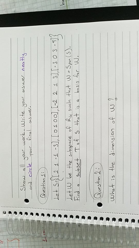 Solved Show all your work. Write your answer neatly and | Chegg.com