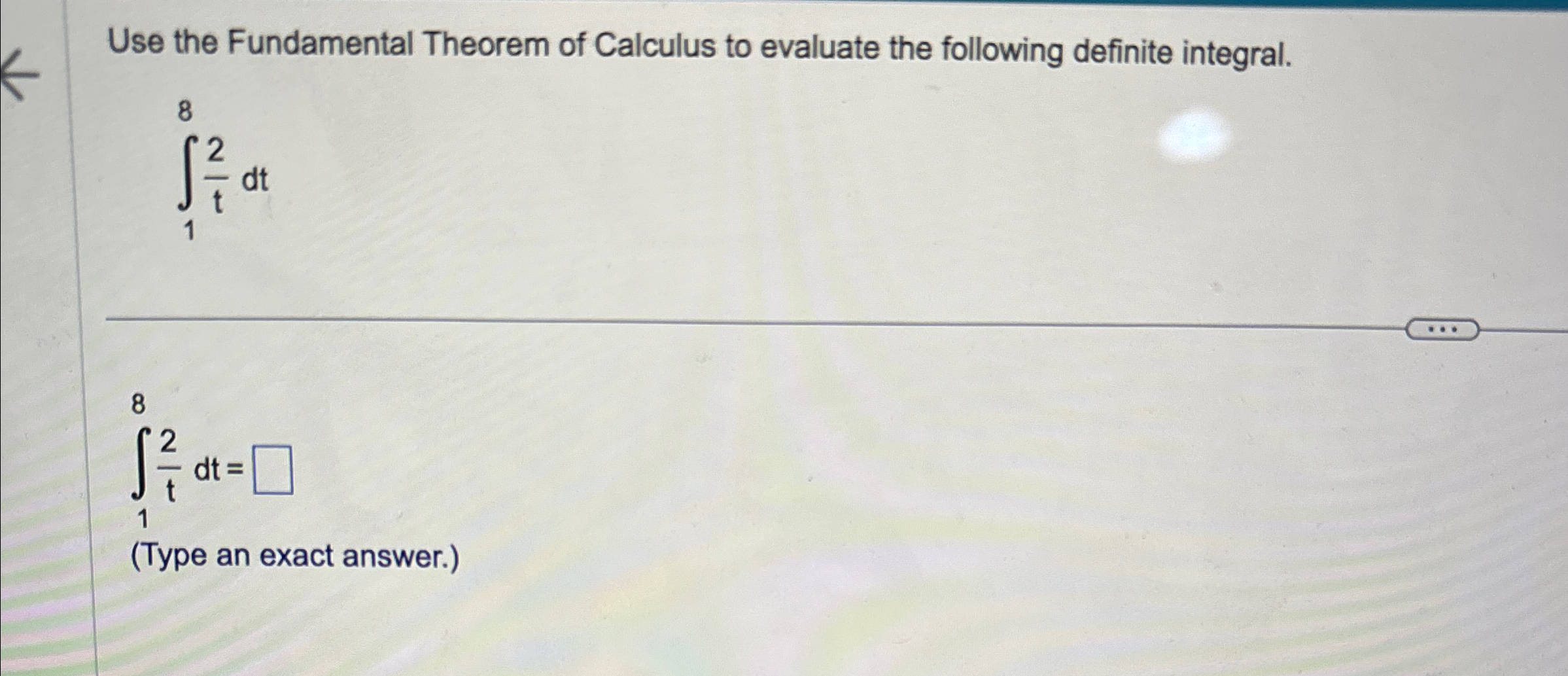 Solved Use the Fundamental Theorem of Calculus to evaluate | Chegg.com