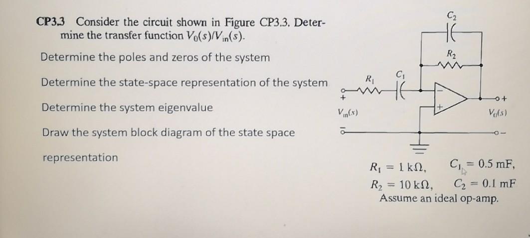 Solved CP3.3 Consider the circuit shown in Figure CP3.3. | Chegg.com