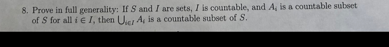Solved Prove in full generality: If S ﻿and I are sets, I is | Chegg.com