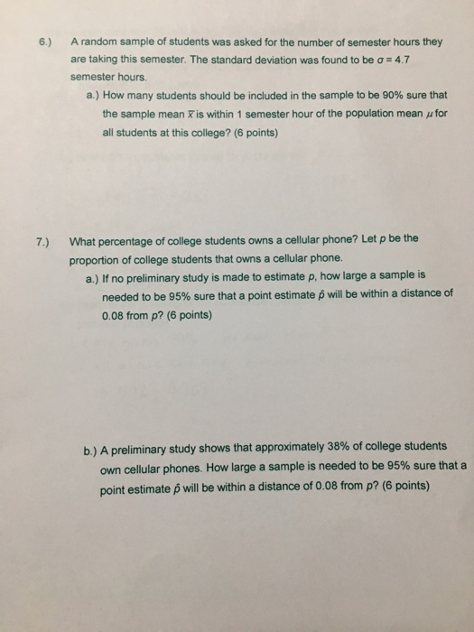 Solved A random sample of students was asked for the number | Chegg.com