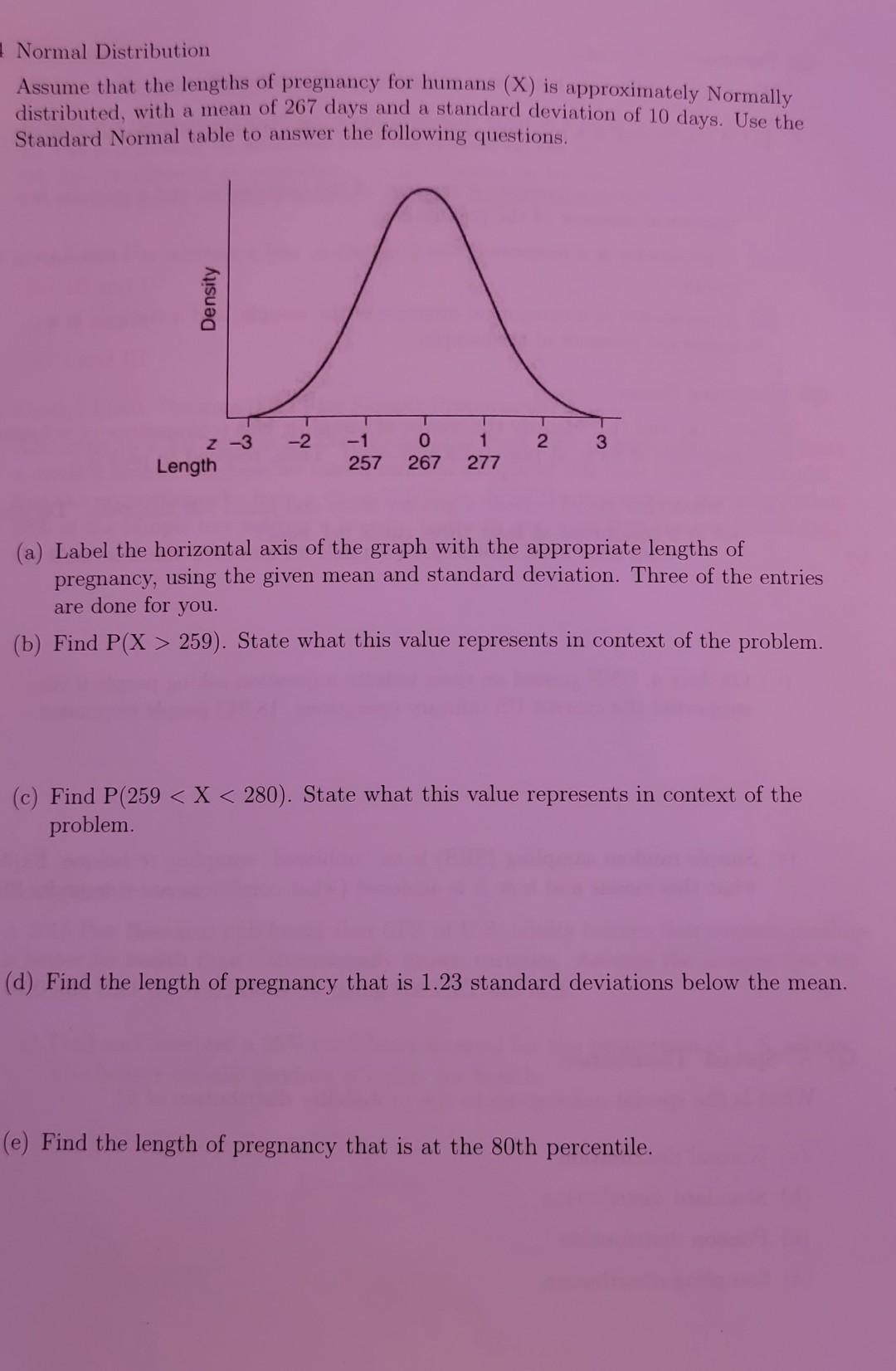 Solved Normal Distribution Assume that the lengths of | Chegg.com
