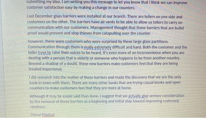 Solved Instructions: You will find a poorly written email. | Chegg.com