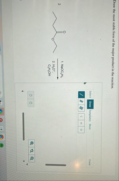 Draw the most stable form of the major product in the | Chegg.com