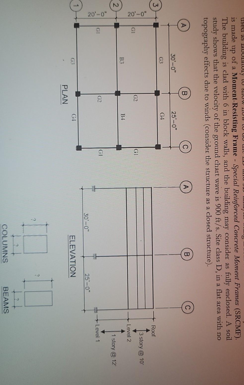 The figure shows a four (4) story reinforced concrete | Chegg.com