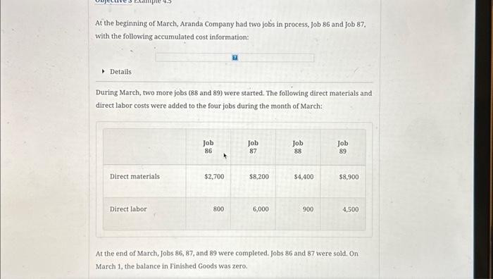 Brief Exercise 4-34 Prepare Job-order Cost Sheets, | Chegg.com