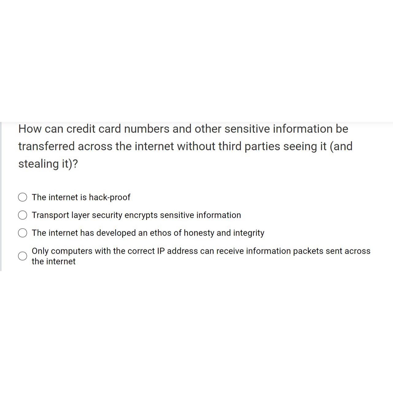 Solved How can credit card numbers and other sensitive | Chegg.com