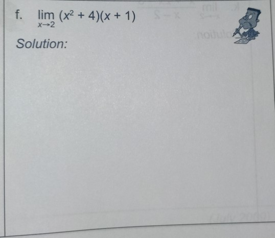 Solved LIMIT (LIMIT THEOREMS) 1. Solve the following limits: | Chegg.com