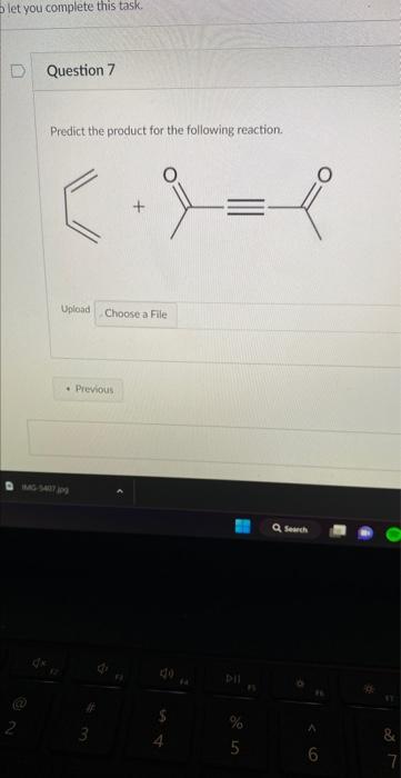 Solved Predict the product for the following reaction. | Chegg.com