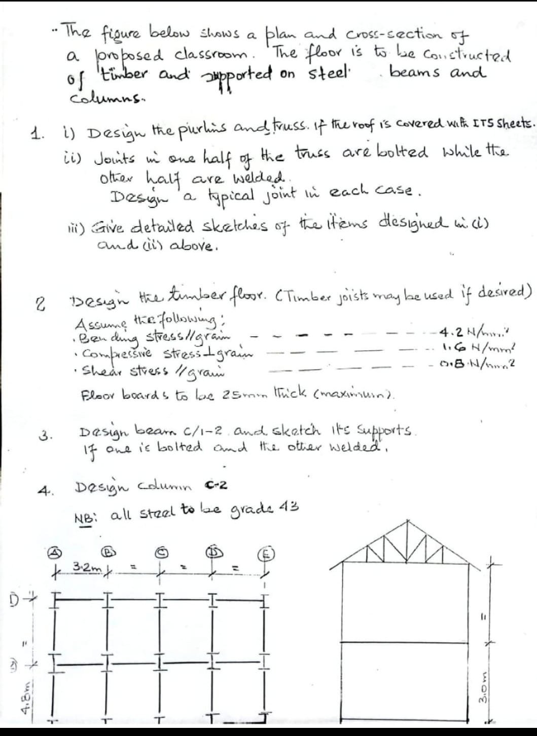 Solved . ﻿The figure below shows a plan and cross-section of | Chegg.com