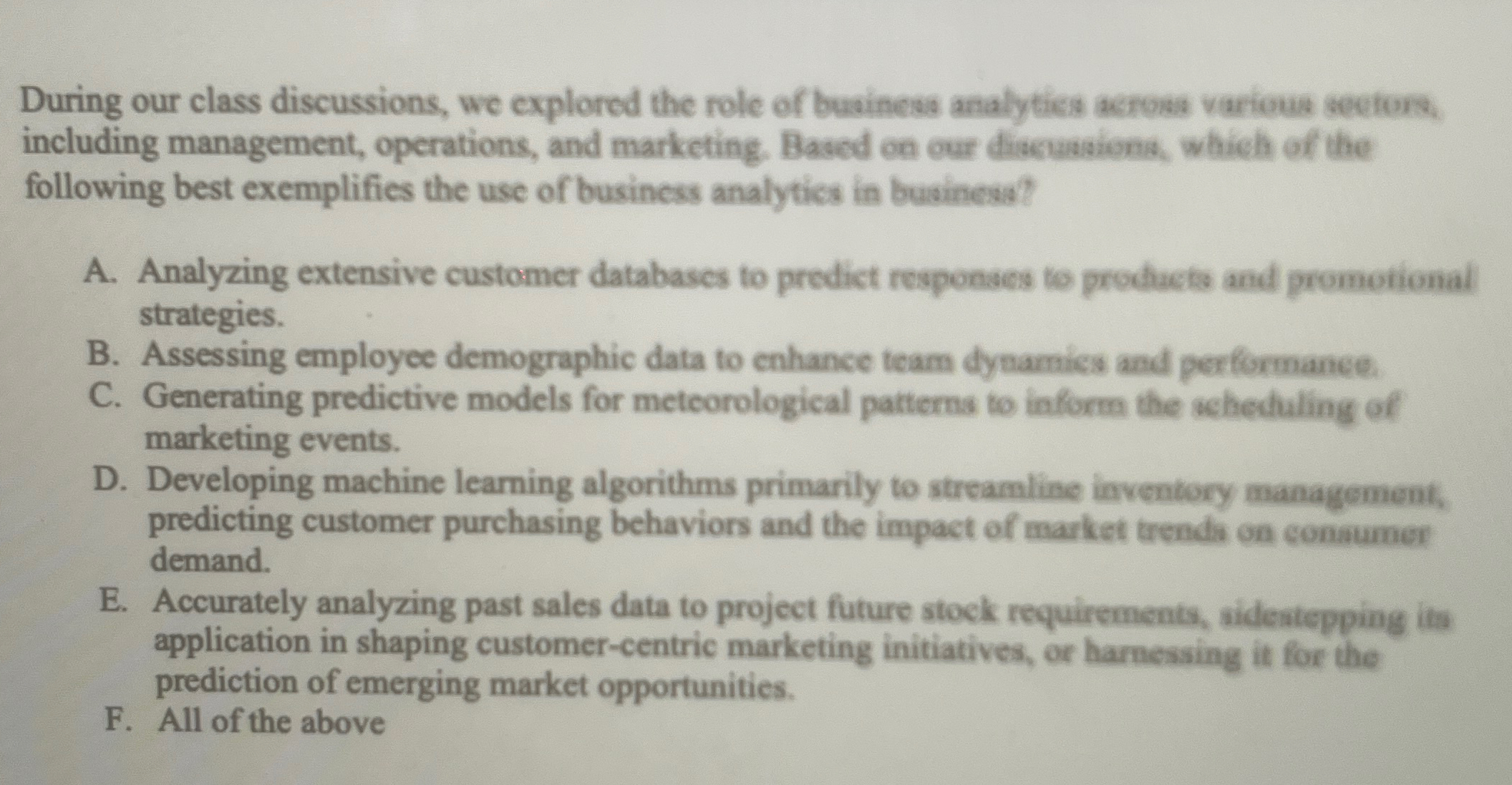 Solved During our class discussions, we explored the role of | Chegg.com