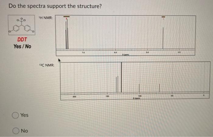 Solved Do the spectra support the structure? ago IH NMR DDT | Chegg.com