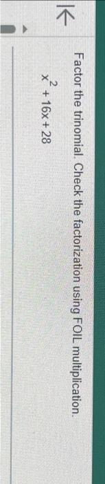 Solved K Factor the trinomial. Check the factorization using | Chegg.com