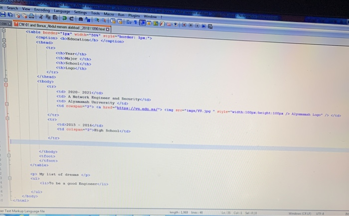 Solved GALen ND Edit Search View Encoding Language Settings | Chegg.com