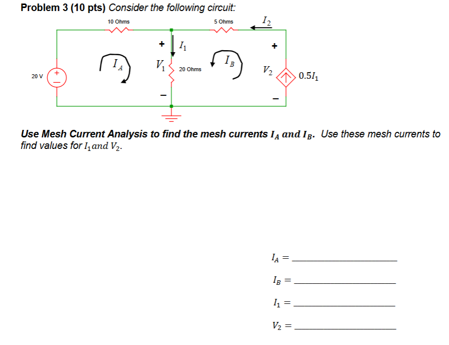 Solved Problem 3 (10 pts) ﻿Consider the following | Chegg.com
